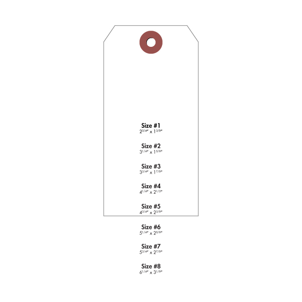 A50255 - TAGS #5 TYVEK WHITE 4 3/4" X 2 3/8" | Cabot Shipping Supplies Ltd.