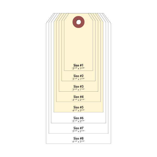 A50525 - TAGS #5 PLAIN 4 3/4" X 2 3/8" | Cabot Shipping Supplies Ltd.
